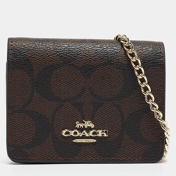 Coach | Bags | Coach Blackbrown Signature Coated Canvas And Leather ...